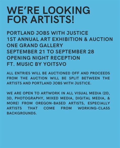 Call For Artists Join Jwjs First Annual Art Exhibition And Auction