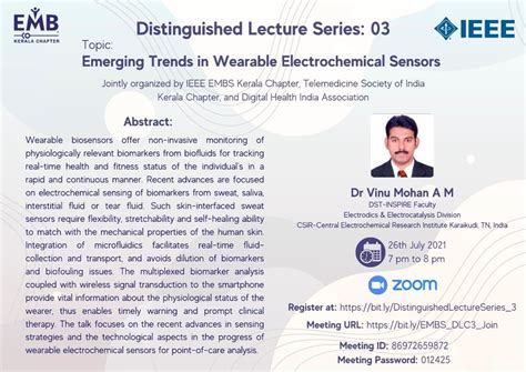 Dr Vinu Mohan A M On Linkedin Lecture On Emerging Trends In Wearable