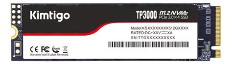 Disco Sólido Kimtigo Tp3000 1tb M 2 Nvme Pcie Gen3 X 4 Cuotas Sin
