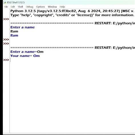 Input And Output Operation Program Of Python Coding Programming Education Python Idle Youtube