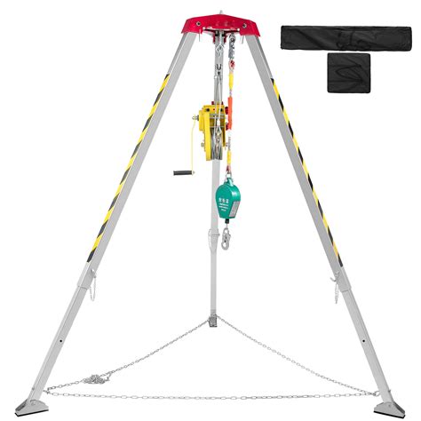 Vevor Confined Space Tripod 1800lbs Winch And 8 Legs Confined Space