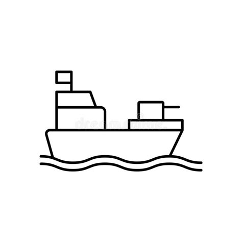 Boat Outline Vector Icon That Can Easily Edit Or Modify Stock Vector Illustration Of Artwork