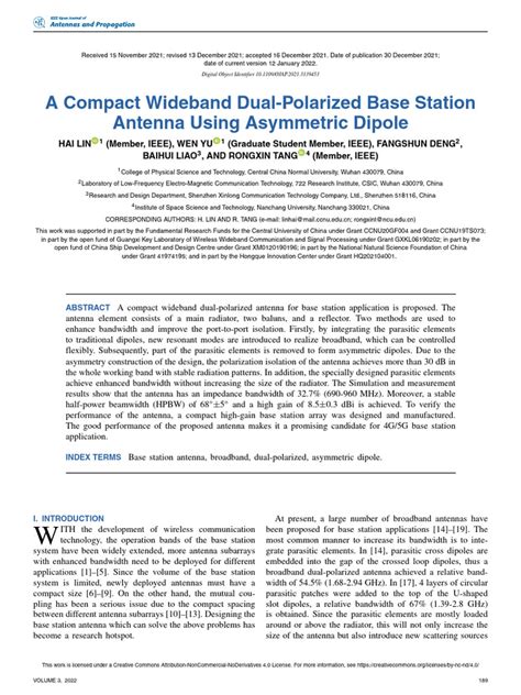 Acompactwidebanddual Polarizedbasestationantennausingasymmetricdipole Pdf