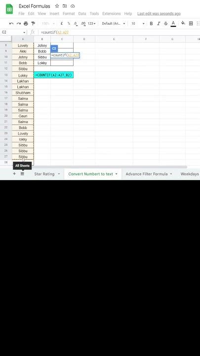 Shorts Excelformulas Exceltutorial Tips Tricks Excelfunctions Excelfunction Counting