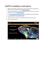 Step By Step Guide ANSYS Installation With Cisco VPN License Course Hero