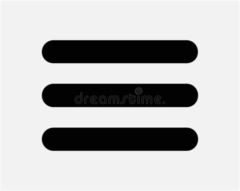 Hamburger Menu Selection Three Lines Option Website Navigation Navigate