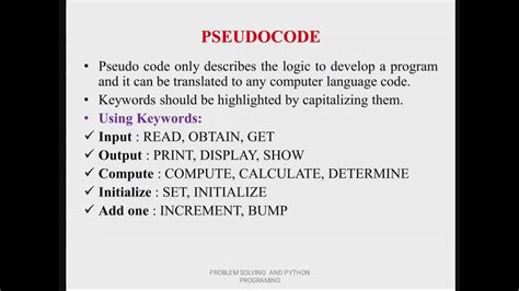 Pseudo Code Youtube