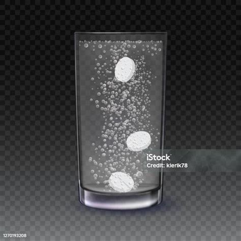 물 한 잔에 사실적인 발포세이트 3 정 물 한 잔에 용해 거품과 현실적인 발포성 알약 3차원 형태에 대한 스톡 벡터 아트 및 기타 이미지 3차원 형태 건강관리와 의술