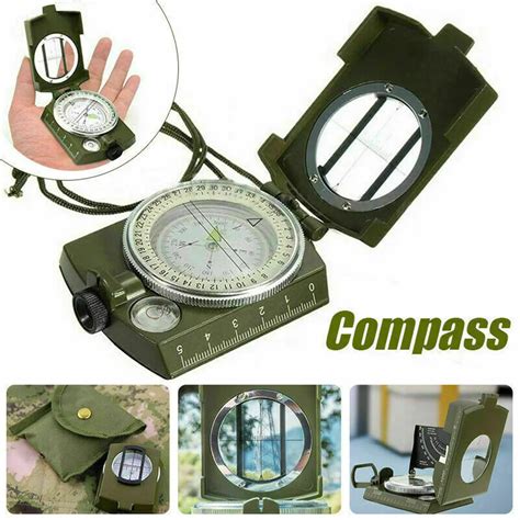 Sporting Goods Professional Military Army Metal Sighting Compass