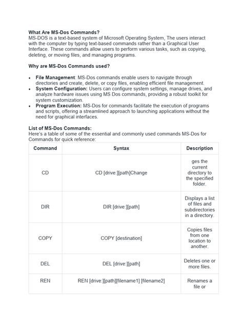 Ms Dos Download Free Pdf Computer File Directory Computing