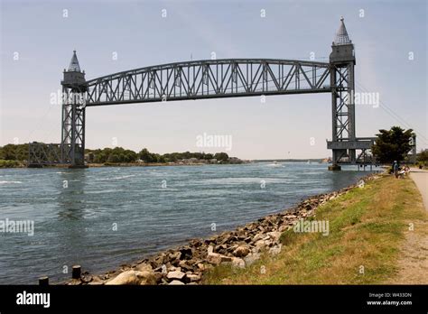 The Cape Cod Canal Railroad Bridge A Vertical Lift Bridge In Bourne