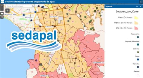 Link Sedapal Del Mapa Para Corte De Servicio De Octubre 2023 Distritos