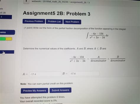 solved webwork 2019fall math 2b 44230 assignments 2b 3