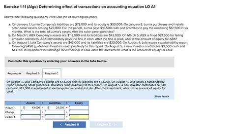 Solved Exercise 1 11 Algo Determining Effect Of Chegg Com
