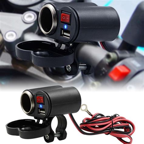 【motorcycles】 Convenient 12v Usb Motorcycle Ignizer Power Port Outlet Kit For Atv And Boats