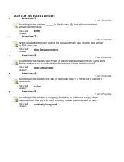 ASU SCM Quiz Answers Docx ASU SCM Quiz Answers Question Out Of Points