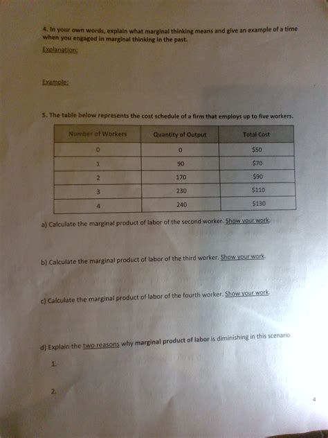 4 In Your Own Words Explain What Marginal Thinking