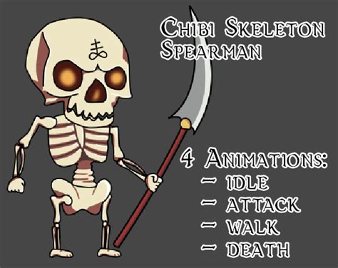 Chibi Skeletal Spearman By Benny