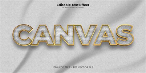 Premium Vector Canvas Editable Text Effect In Modern Trend Style