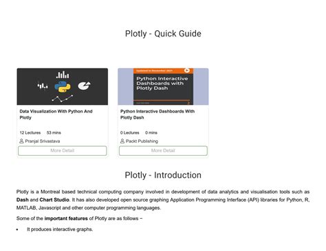 Solution Plotly Quick Guide Studypool