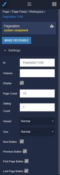 Pagination Component Backendless Marketplace