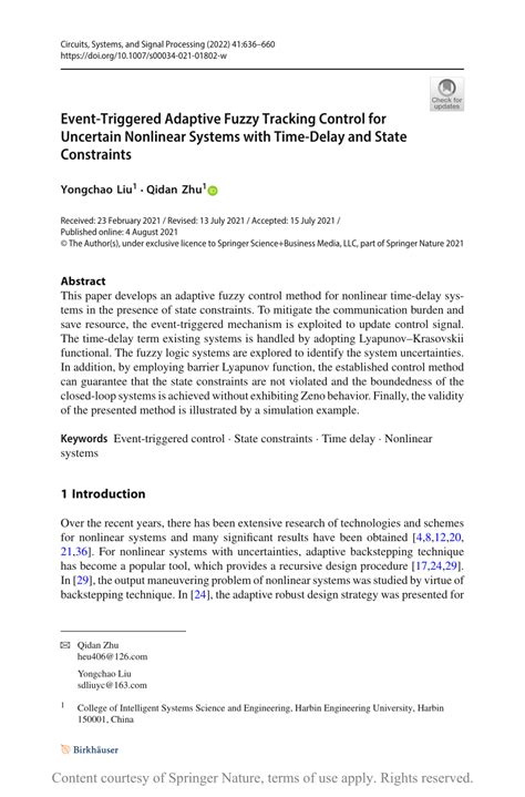 Event Triggered Adaptive Fuzzy Tracking Control For Uncertain Nonlinear Systems With Time Delay