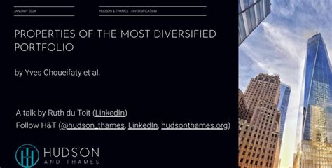 Handt Reading Group The Most Diversified Portfolio Hudson And Thames