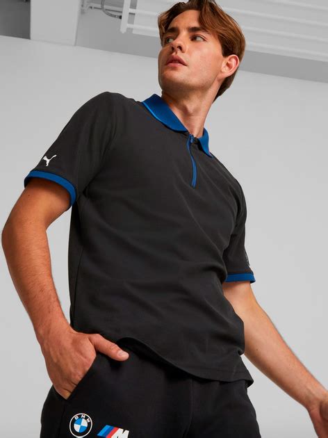 Поло мужское Puma Bmw Mms Zip Polo 53587001 S Cotton Black ...