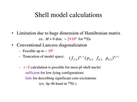 Ppt Effective Interactions In Shell Model Calculations Powerpoint