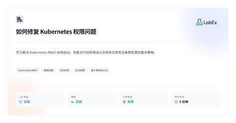 如何修复 Kubernetes 权限问题 Labex