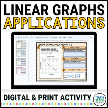Linear Graph Applications Activity For Google Slides By Math Beach Solutions
