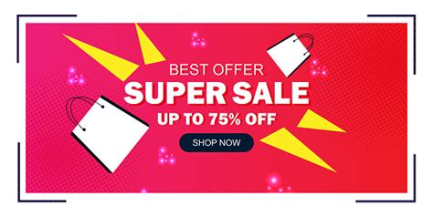 슈퍼 세일 배너 템플릿입니다 온라인 마케팅 배너 낮에 대한 스톡 벡터 아트 및 기타 이미지 낮 금지됨 대형 Istock