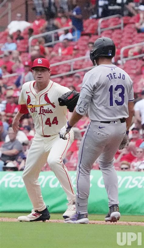 Photo St Louis Cardinals Pitcher Kyle Gibson Tags Out Colorado