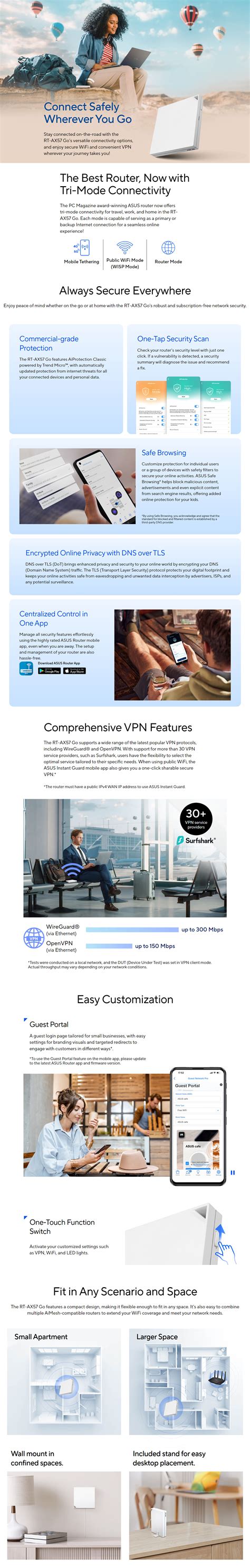 Asus RT AX GO WiFi AX Dual Band Router RT AX GO Msy Com Au