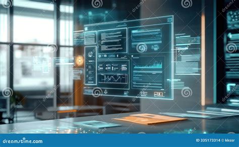 File Integration Futuristic Virtual Tech Showcasing A Document