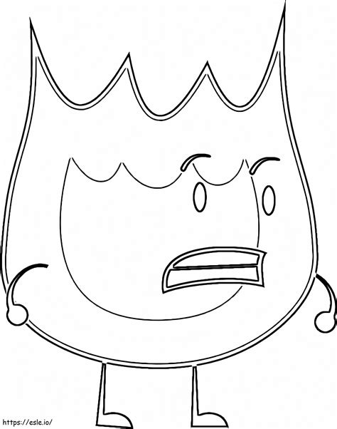 Firey Battle For Dream Island Coloring Page