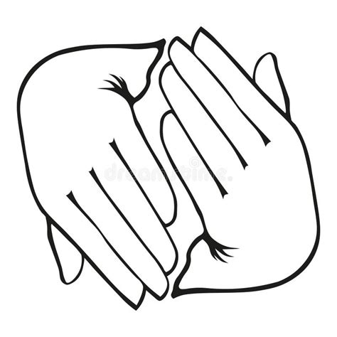 Two Hands Touching Symbolizing Concepts Such As Unity Cooperation