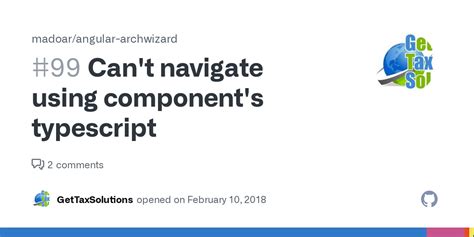can t navigate using component s typescript · issue 99 · madoar