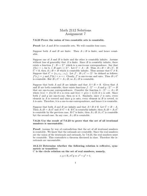 Assignment 7 Pdf Real Number Rational Number