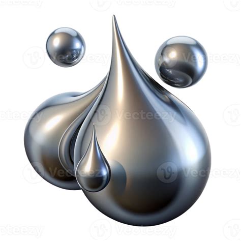 Impressive Contemporary Liquid Mercury Droplets Morphing And Mergi Detailed 58069528 Png