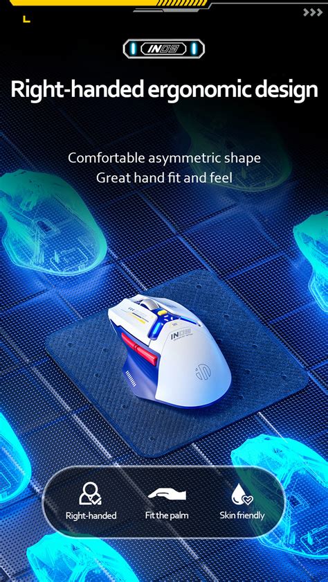 Inphic In9 Gaming Mouse 10000dpi 6 Button Programmable Pmw3325 Wired 2 4g Wireless Bluetooth