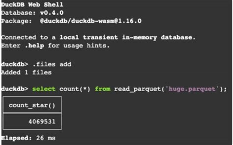 Duckdb Wasm Shell Michael Whitaker Observable