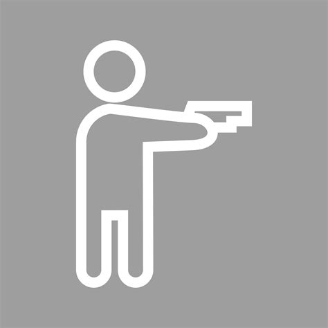 Holding Pistol Line Color Background Icon 16347485 Vector Art At Vecteezy