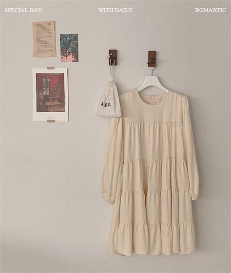 포에이엠 시아 라운드넥 캉캉 셔링 미니 원피스 위시버킷