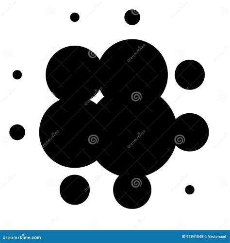 Halftone Element Circular Halftone Pattern Specks Halftone Ci Stock Illustration