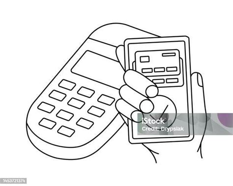 비접촉식 결제를 위한 Pos 단말기 Pos 단말기로 스마트폰 결제 모바일 뱅킹 앱 및 전자 결제 무선 Nfc 결제 Qr코드에 대한 스톡 벡터 아트 및 기타 이미지 Istock