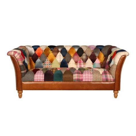 Milford Patchwork 2 Seat Pine And Oak