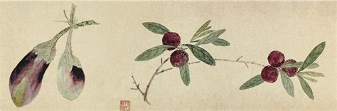 写生花卉蔬果图卷局部一 名画 图片