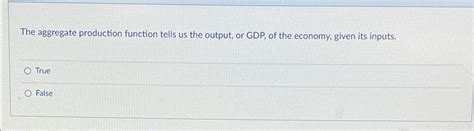 solved the aggregate production function tells us the