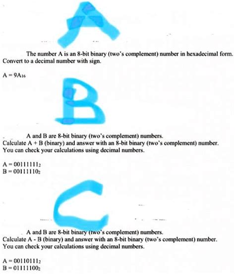 solved the number a is an 8 bit binary two s complement number in